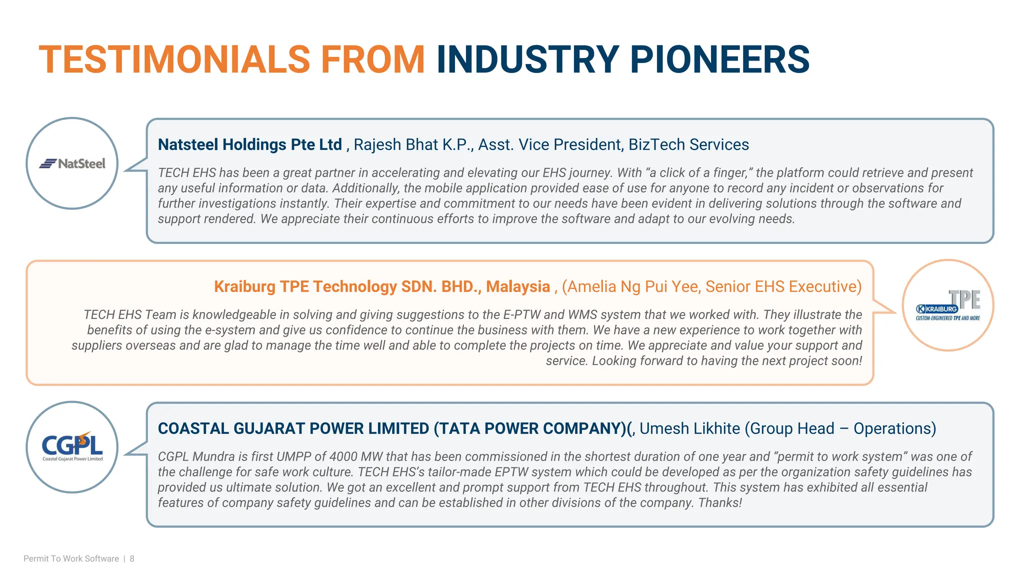 ePTW (Permit to work Software) | TECH EHS Solution | PDF | IT and Internet Support | Internet