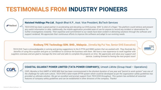 ePTW (Permit to work Software) | TECH EHS Solution | PDF | IT and Internet Support | Internet