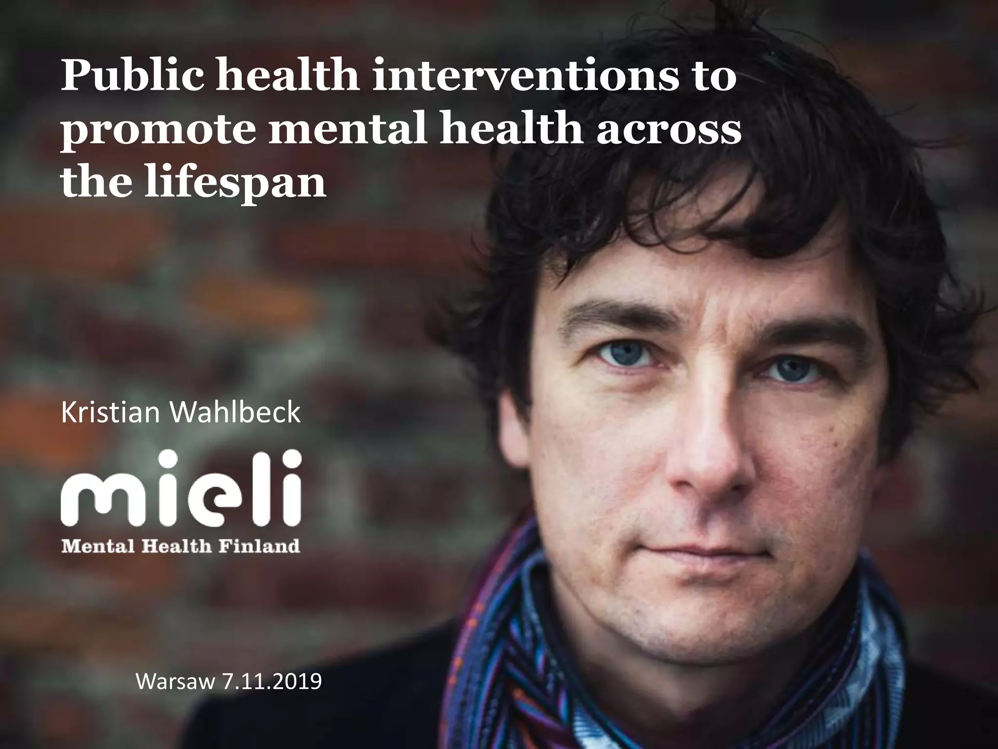 Mental health promotion across the lifespan | PPTX