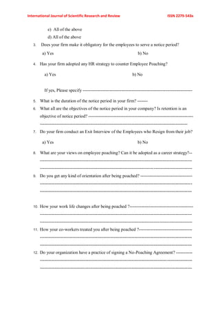 Employee Poaching and Career Advancement: A Study on CUSAT Alumni’s | PDF