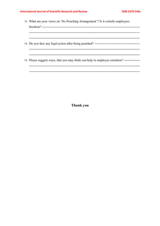 Employee Poaching and Career Advancement: A Study on CUSAT Alumni’s | PDF