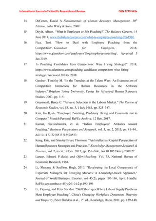 Employee Poaching and Career Advancement: A Study on CUSAT Alumni’s | PDF