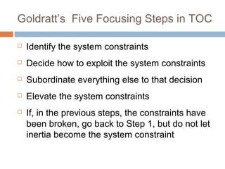 Epyp 15-theory of constraints | PPT