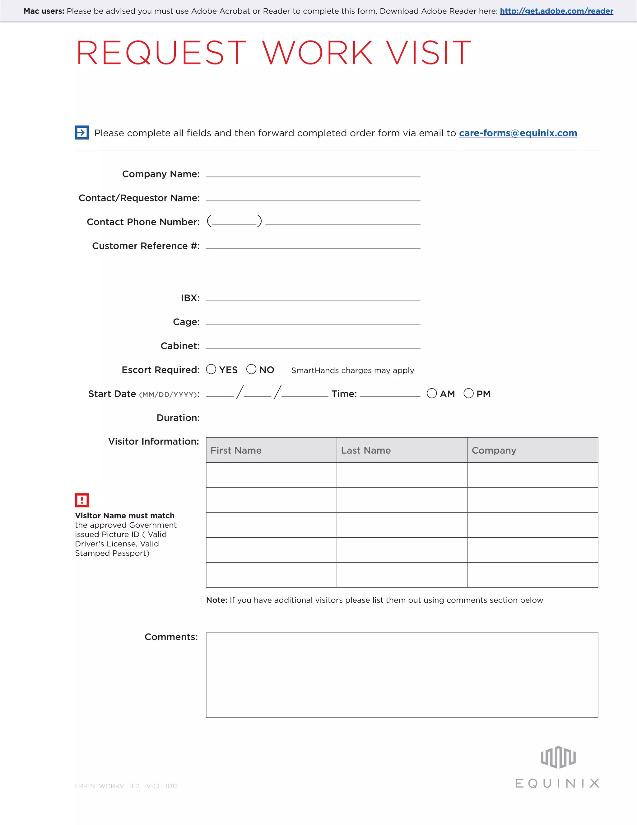 Eq form-work visit | PDF