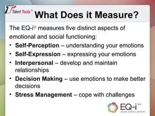 Talent Tools EQ-i 2 0 Introduction to Emotional Intelligence | PPT