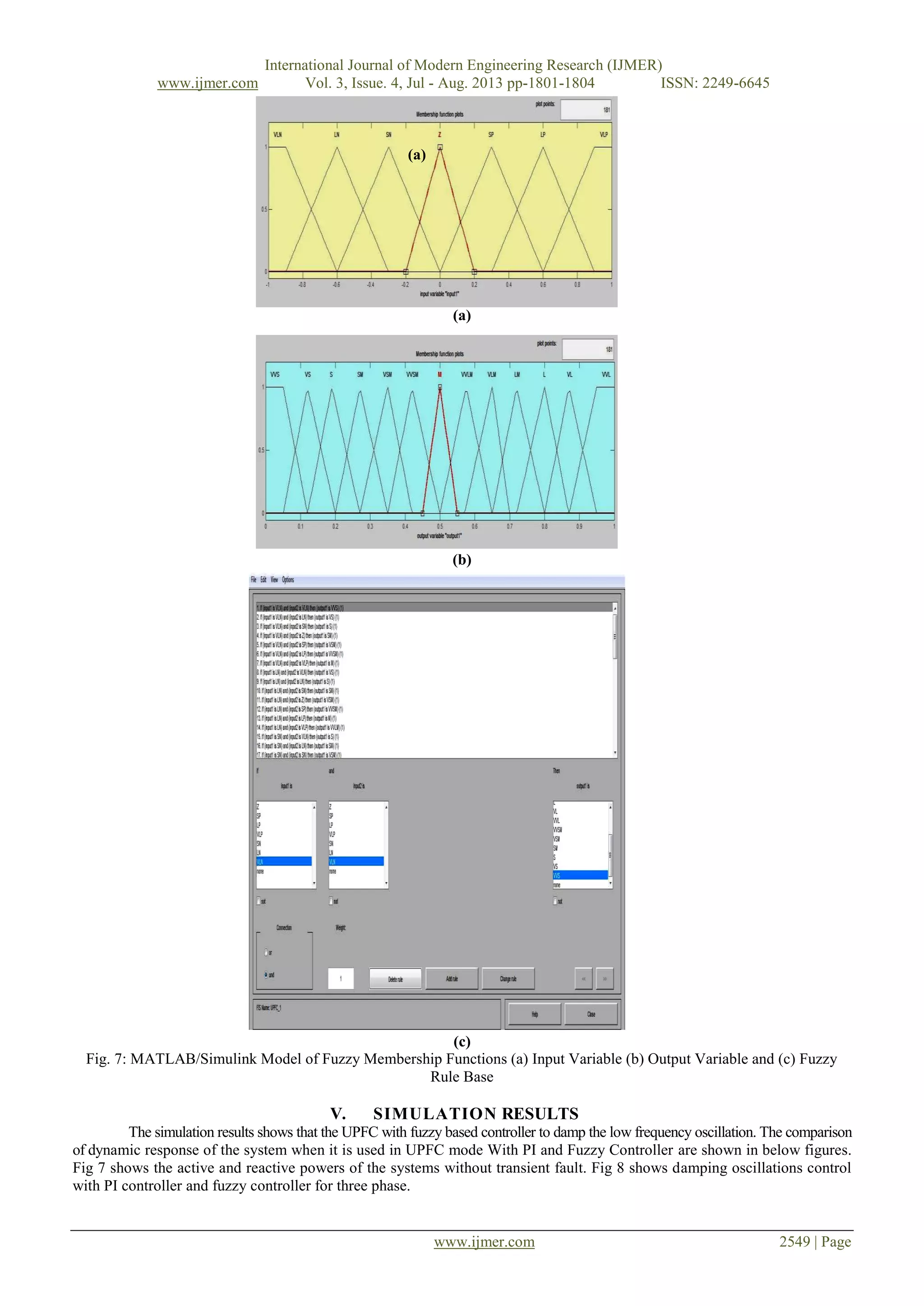 Static Sustenance of Power System Stability Using FLC Based UPFC in SMIB Power System | PDF