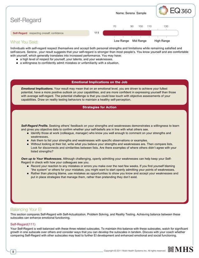 EQ 360 Sample Workplace Report | PDF