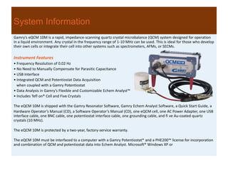 eQCM - Electrochemical Quartz Crystal Microbalance | PPTX | Chemistry ...