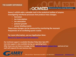 eQCM - Electrochemical Quartz Crystal Microbalance | PPTX | Chemistry ...