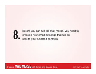 How to Mail Merge using Gmail, Google Apps and Google Docs / Drive | PDF