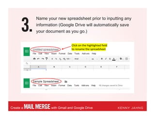 How to Mail Merge using Gmail, Google Apps and Google Docs / Drive | PDF
