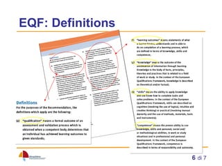 The European Qualification Framework | PPT