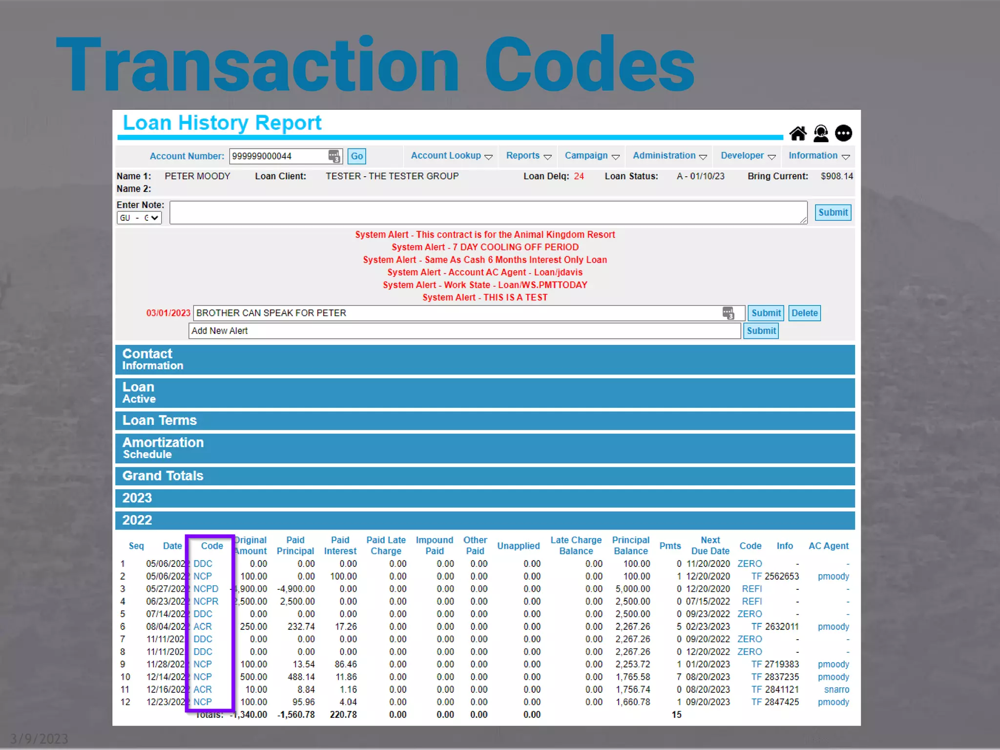EQ Client Central System Codes | PDF