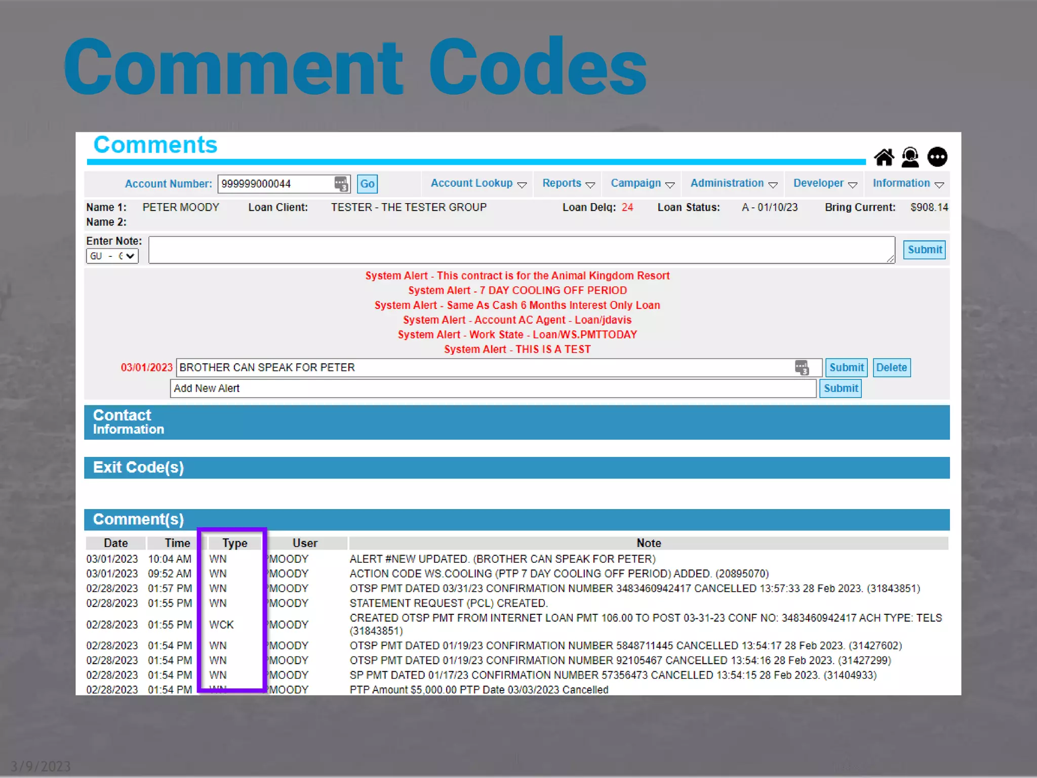 EQ Client Central System Codes | PDF