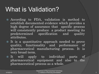 Eqiupment validation | PPTX