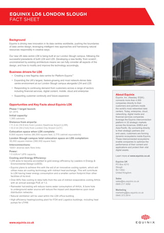 Equinix LD6 Fact Sheet | PDF