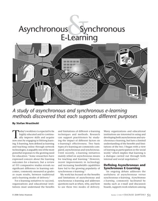 Asynchronous and Synchronous Learning | PDF