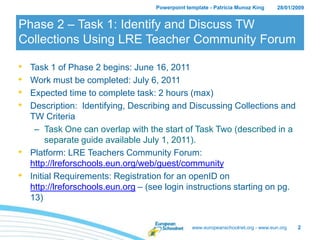 E q net teacher activities phase two task one | PPTX