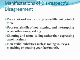 Emotional Intelligence - Respectful Disagreement | PPTX