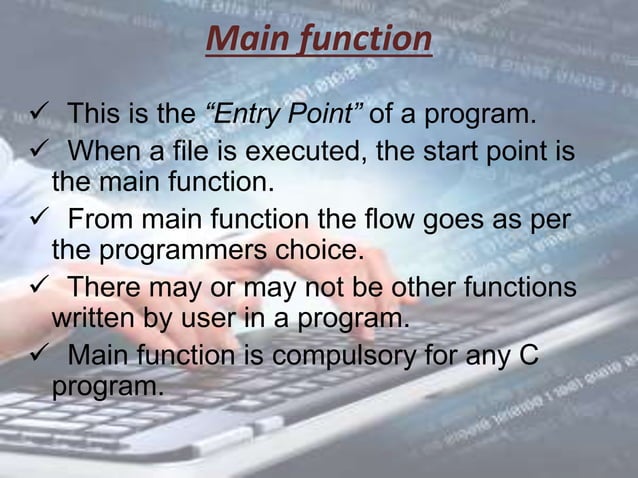 C language ppt | PPTX | Programming Languages | Computing