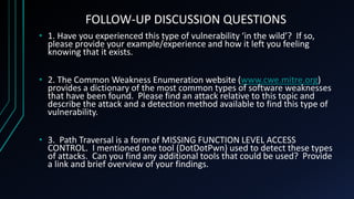 A7 Missing Function Level Access Control | PPTX | Web Development | Internet