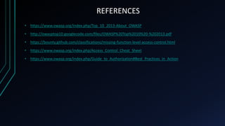 A7 Missing Function Level Access Control | PPTX