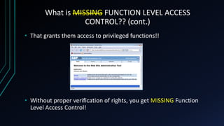 A7 Missing Function Level Access Control | PPTX