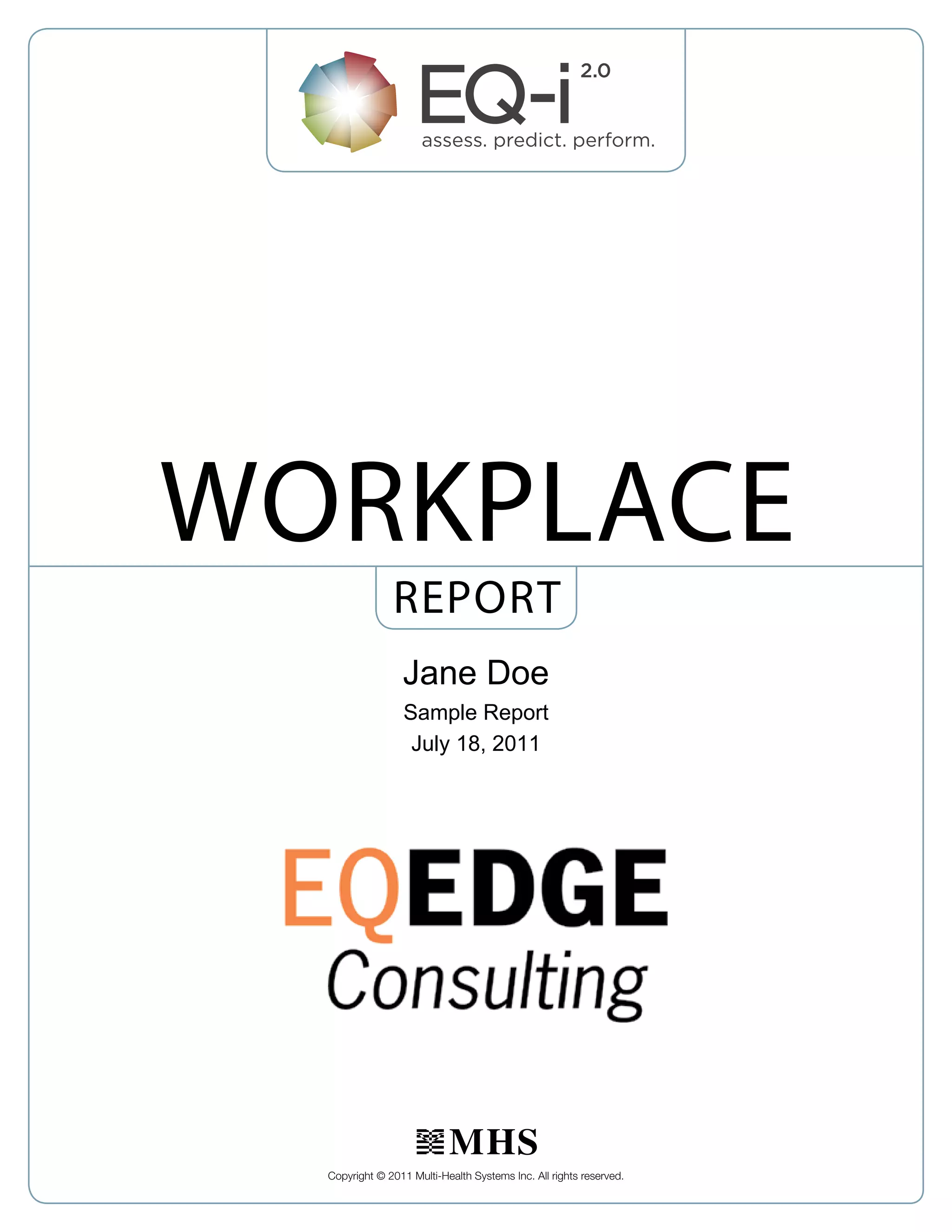 EQ-i Sample Workplace Report | PDF