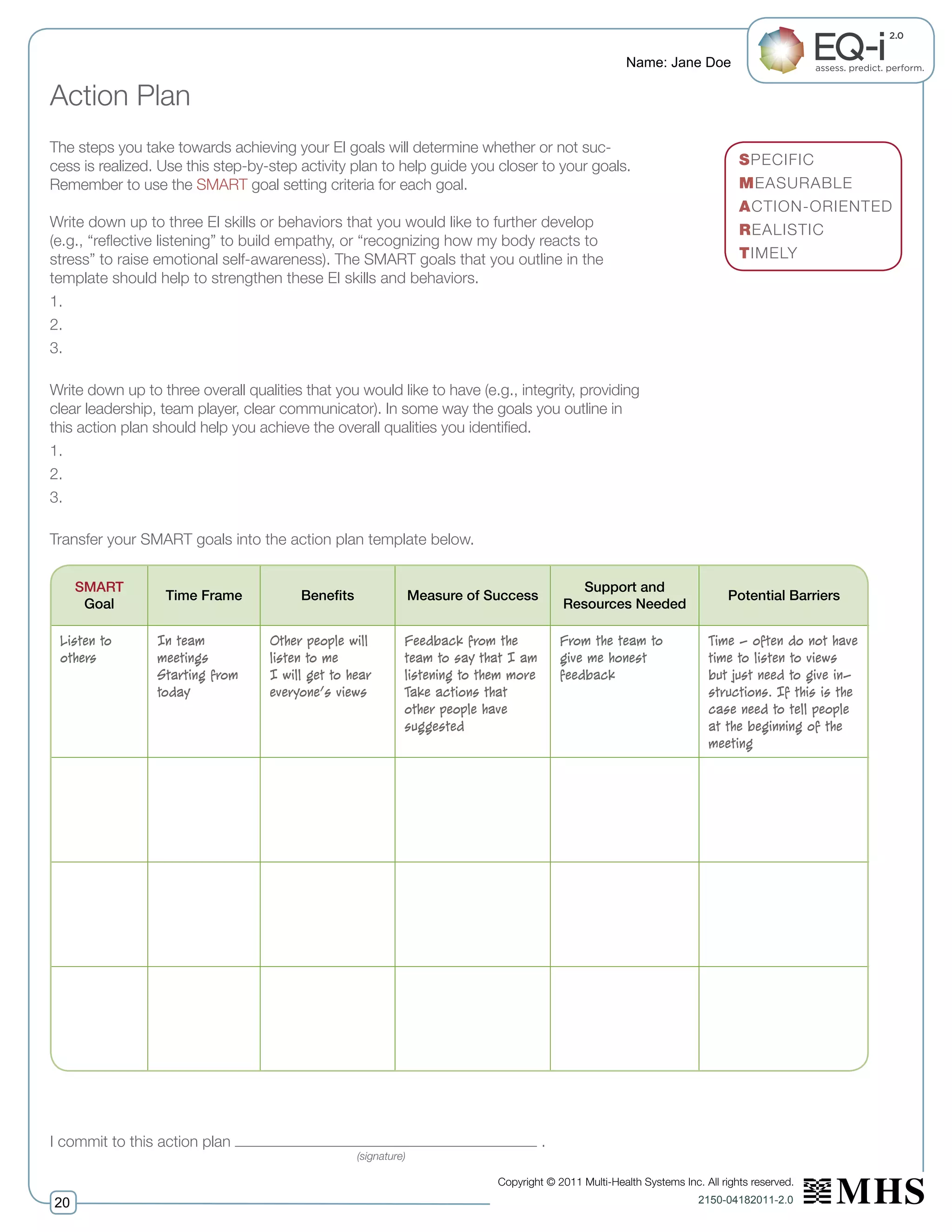 EQ-i Sample Workplace Report | PDF