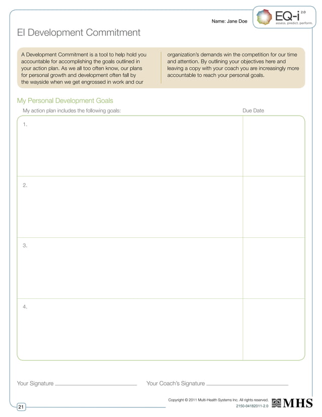 EQ-i Sample Workplace Report | PDF