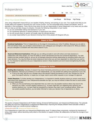 EQ-i Sample Workplace Report | PDF