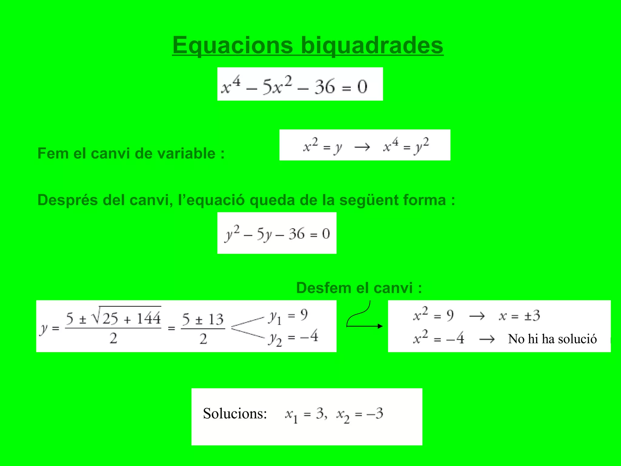 Equacions | PPT