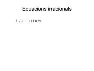 Equacions irracionals | ODP