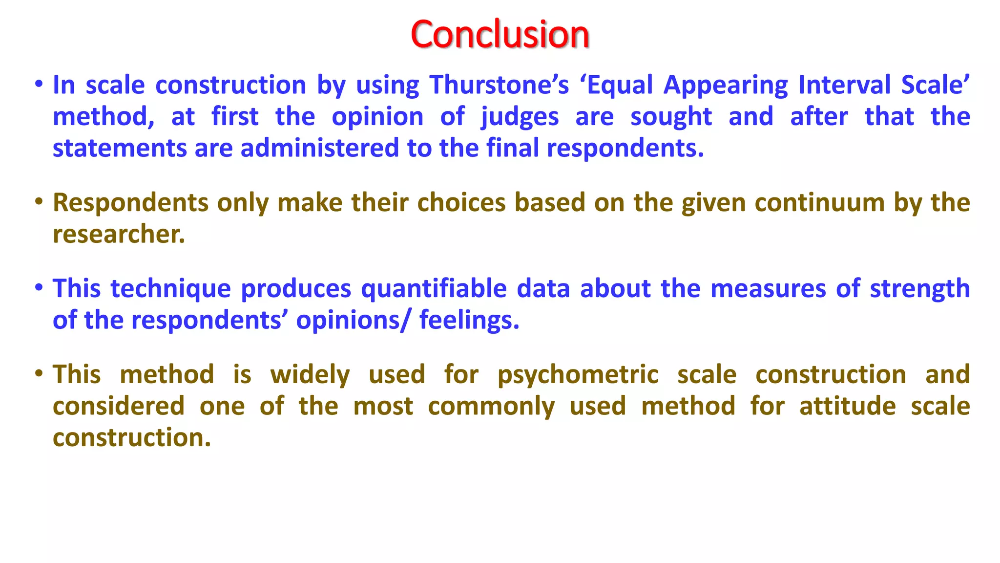 Equal appearing interval scale | PPTX
