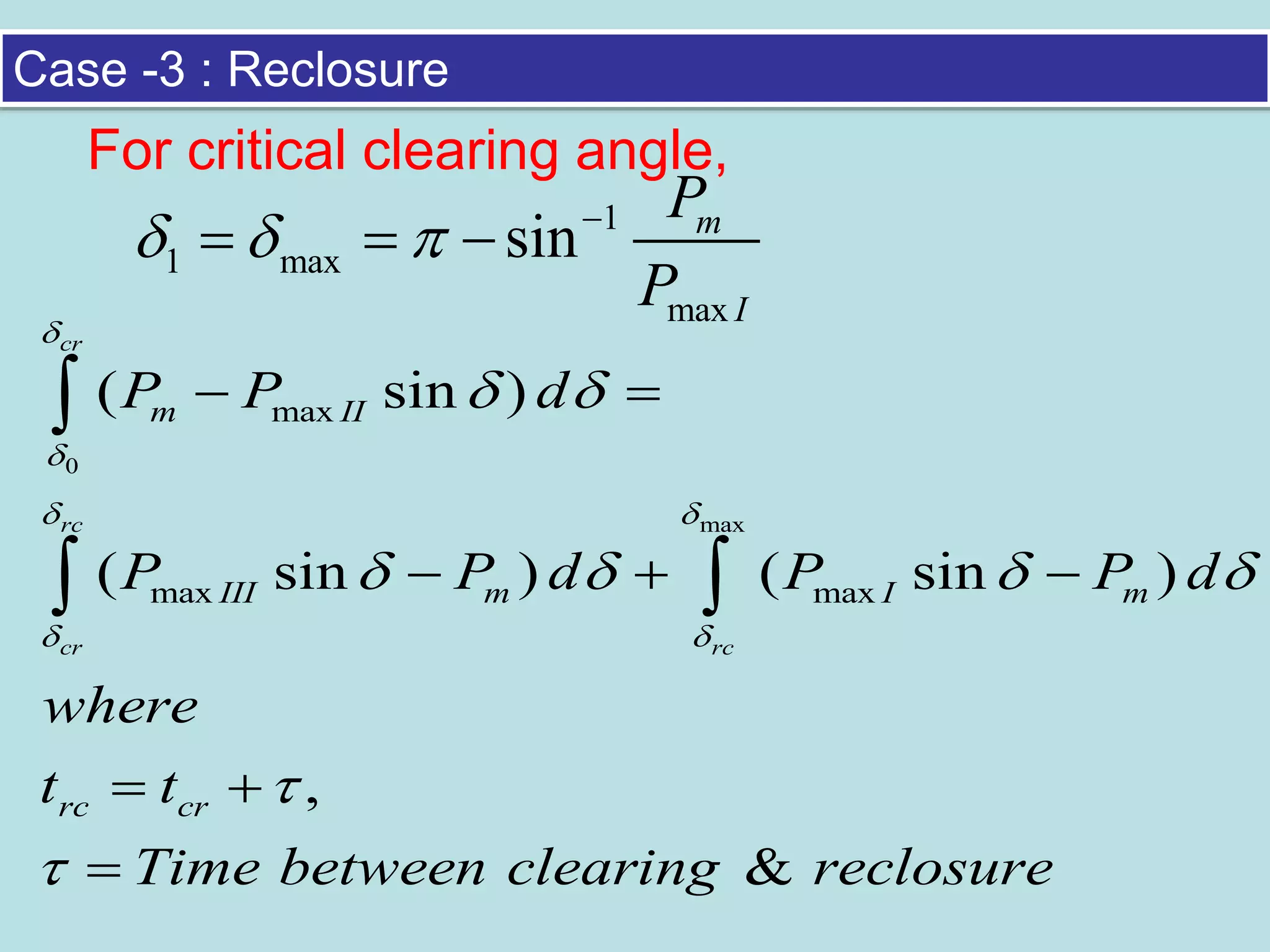 Equal Area Criterion for Transient Stability Studynew.pptx