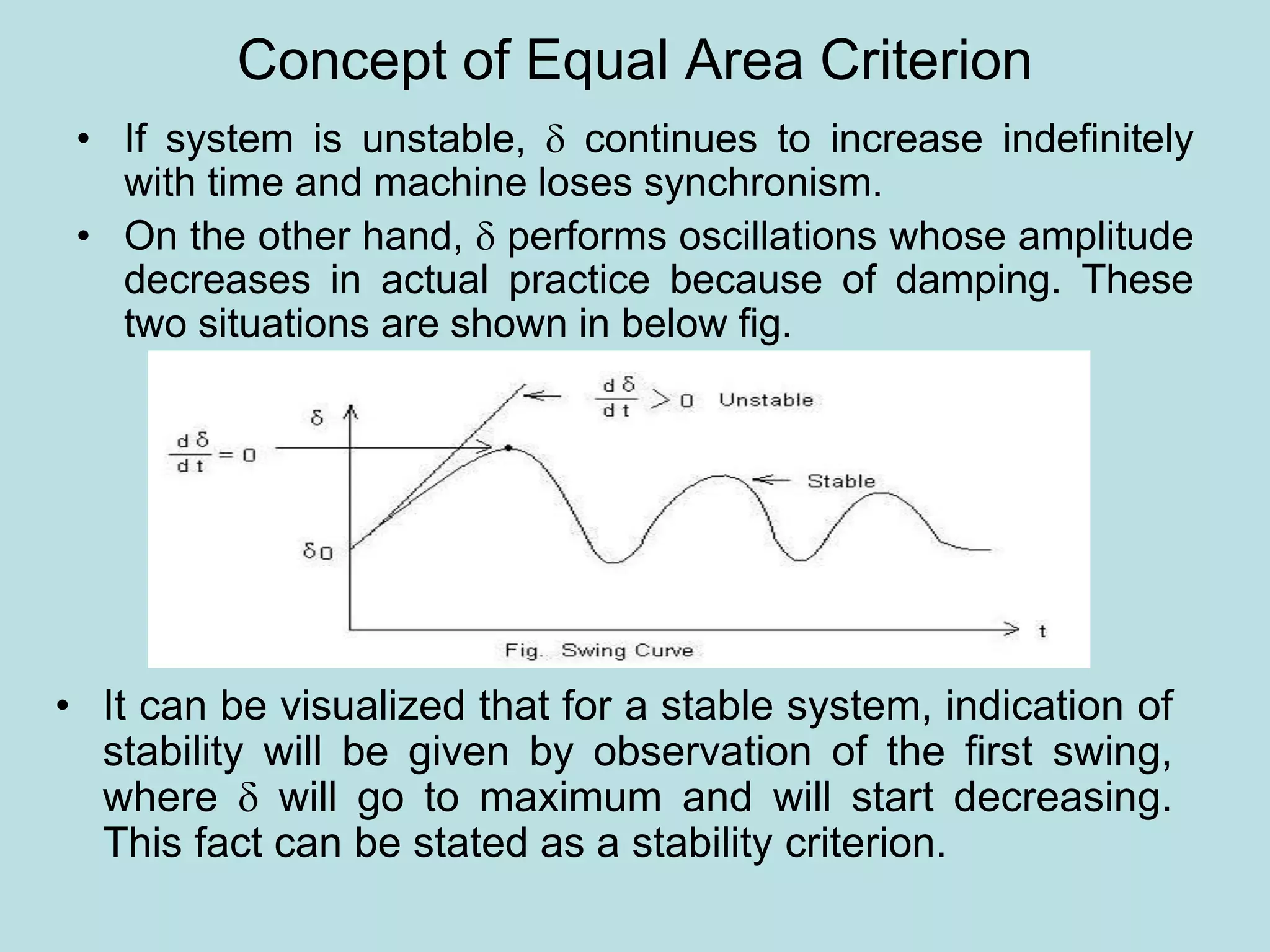 Equal Area Criterion for Transient Stability Studynew.pptx Equal Area Criterion for Transient Stability Studynew.pptx