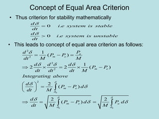 Equal Area Criterion for Transient Stability Studynew.pptx