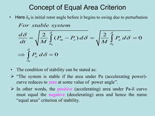 Equal Area Criterion for Transient Stability Studynew.pptx