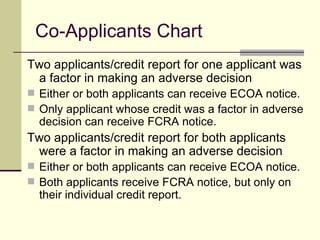 Equal Credit Opportunity Act | PPT | Business Accounting & Finance ...