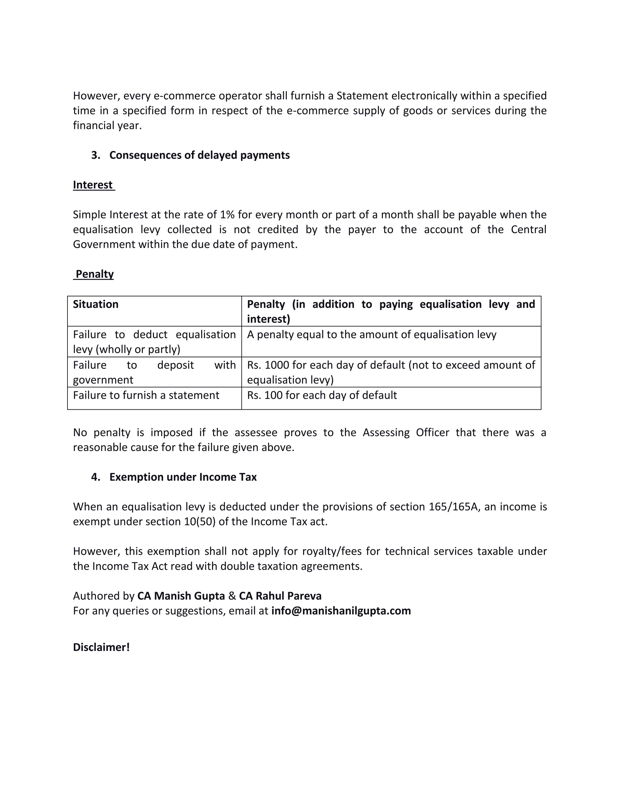 Equalisation Levy - A Comprehensive Analysis | PDF