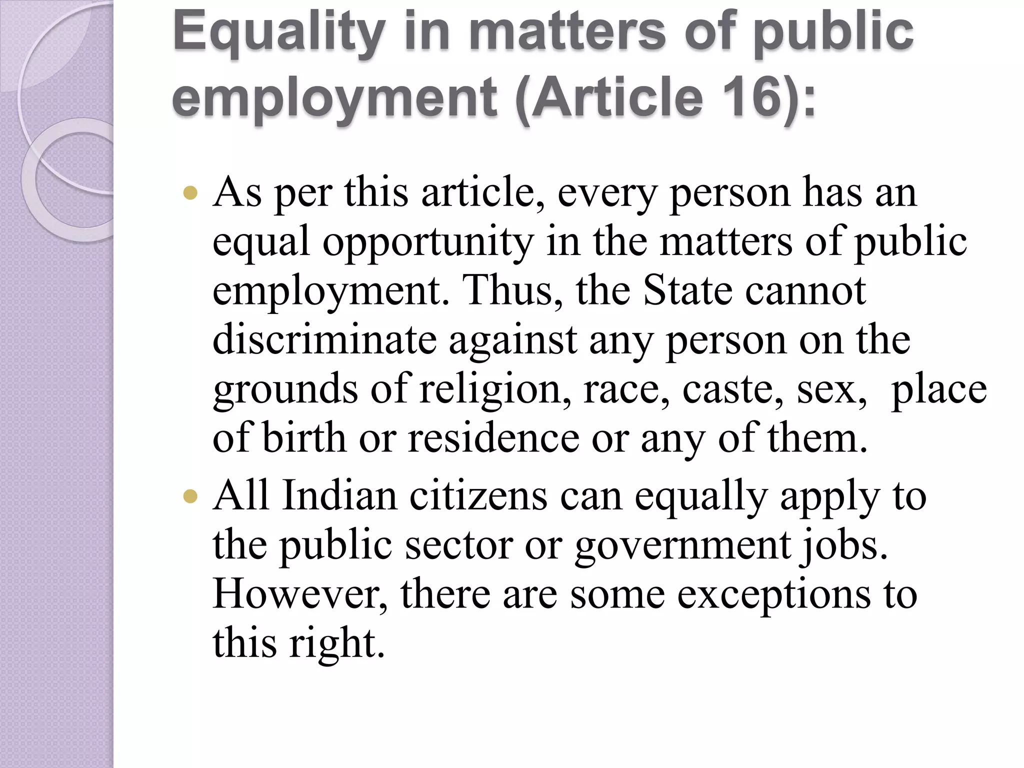 Rights to equality | PPTX