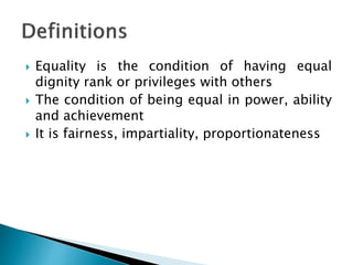 Equality | PPTX