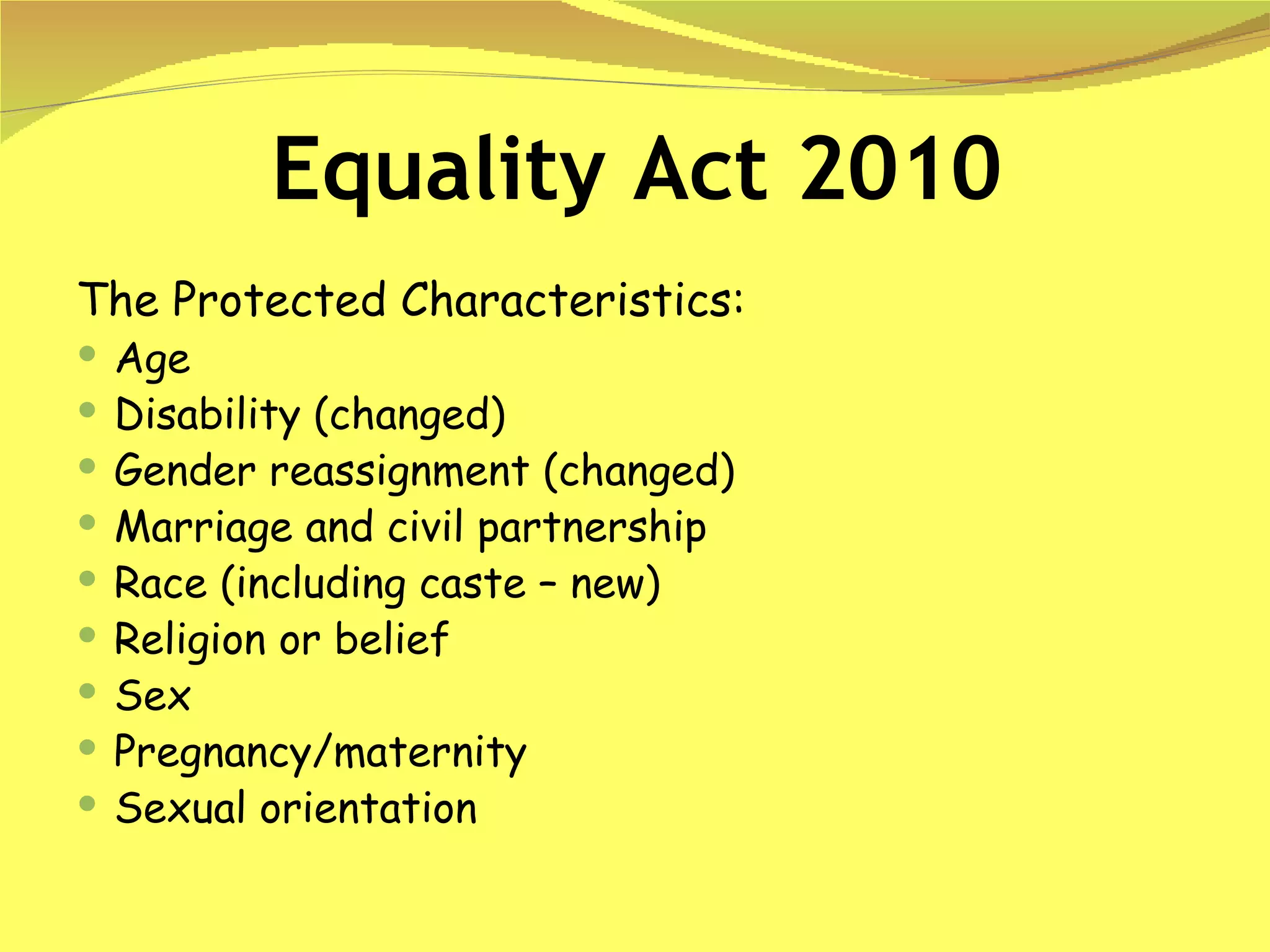 Equality Act 2010 | PPT