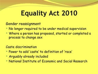 Equality Act 2010 | PPT