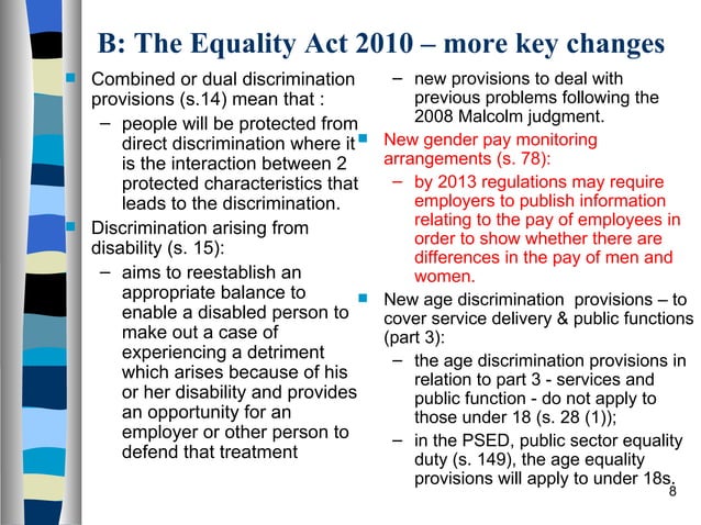 Equality Act 2010 Presentation | PPT