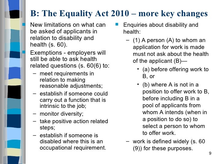 Equality Act 2010 Presentation