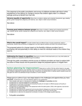 Equality analysis next steps for nursery milk | PDF