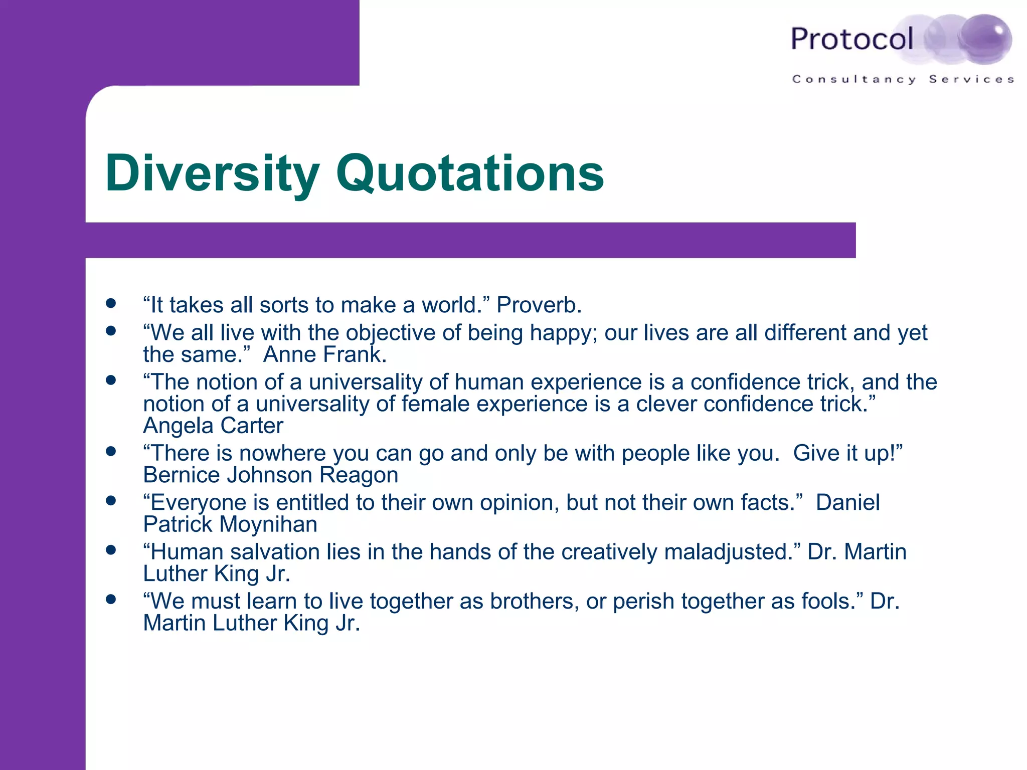 Equality and Diversity Presentation | PPT