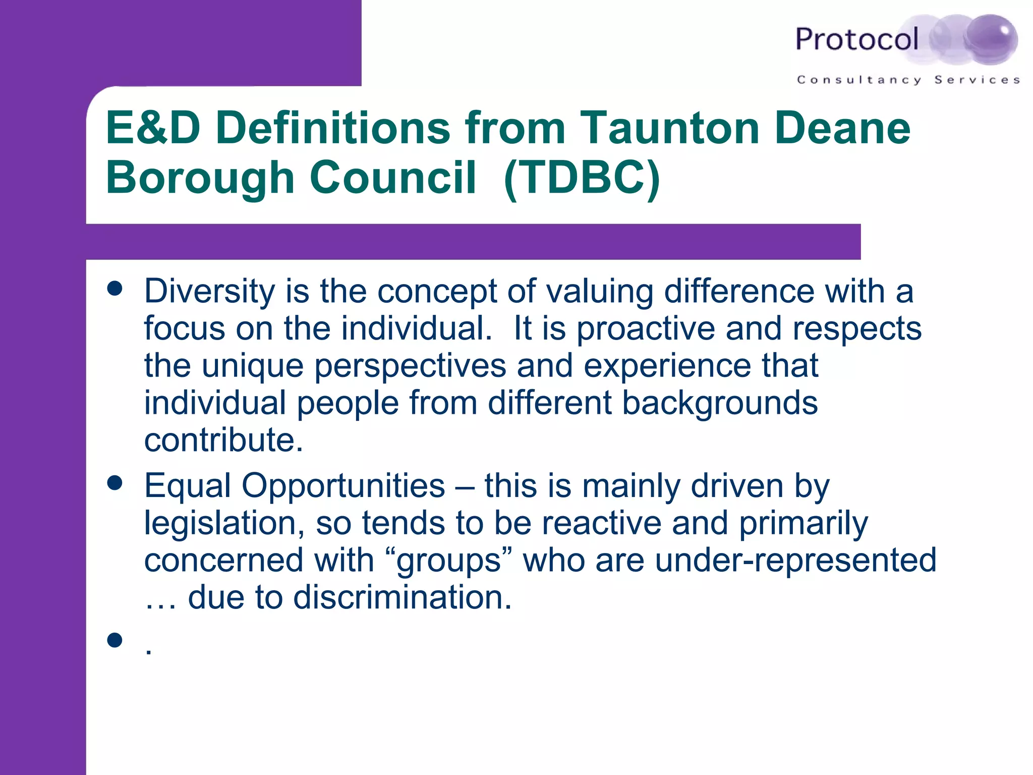Equality and Diversity Presentation | PPT