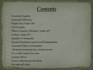 Equality and efficiency is there a trade off or they go hand in hand | PPT